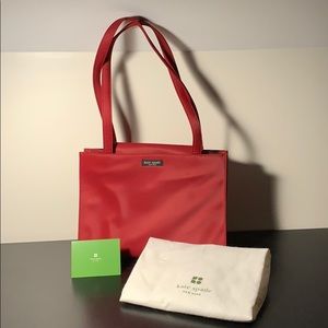 kate spade | Bags | Vintage Kate Spade Sam Tote Bag In Red | Poshmark